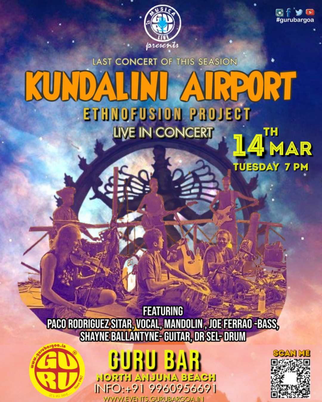 Kundalini Project - Ethnofusion Project by Guru Bar, Live Concert Event Tickets Goa - Clubr
