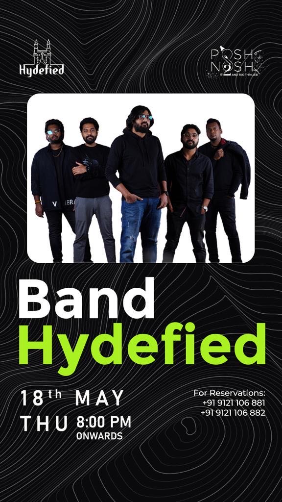 Thursday Night - Ft Band Hydefied by Posh Nosh, Live Band Event Tickets ...