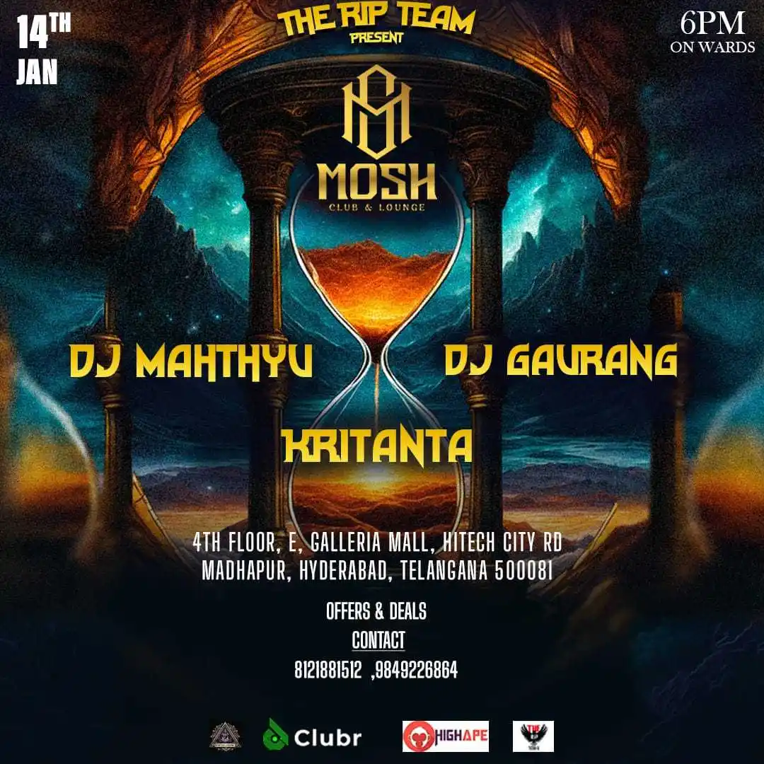 Sunday Nights at Mosh by Primetime Productions, Psytrance Party Event Tickets Hyderabad - Clubr