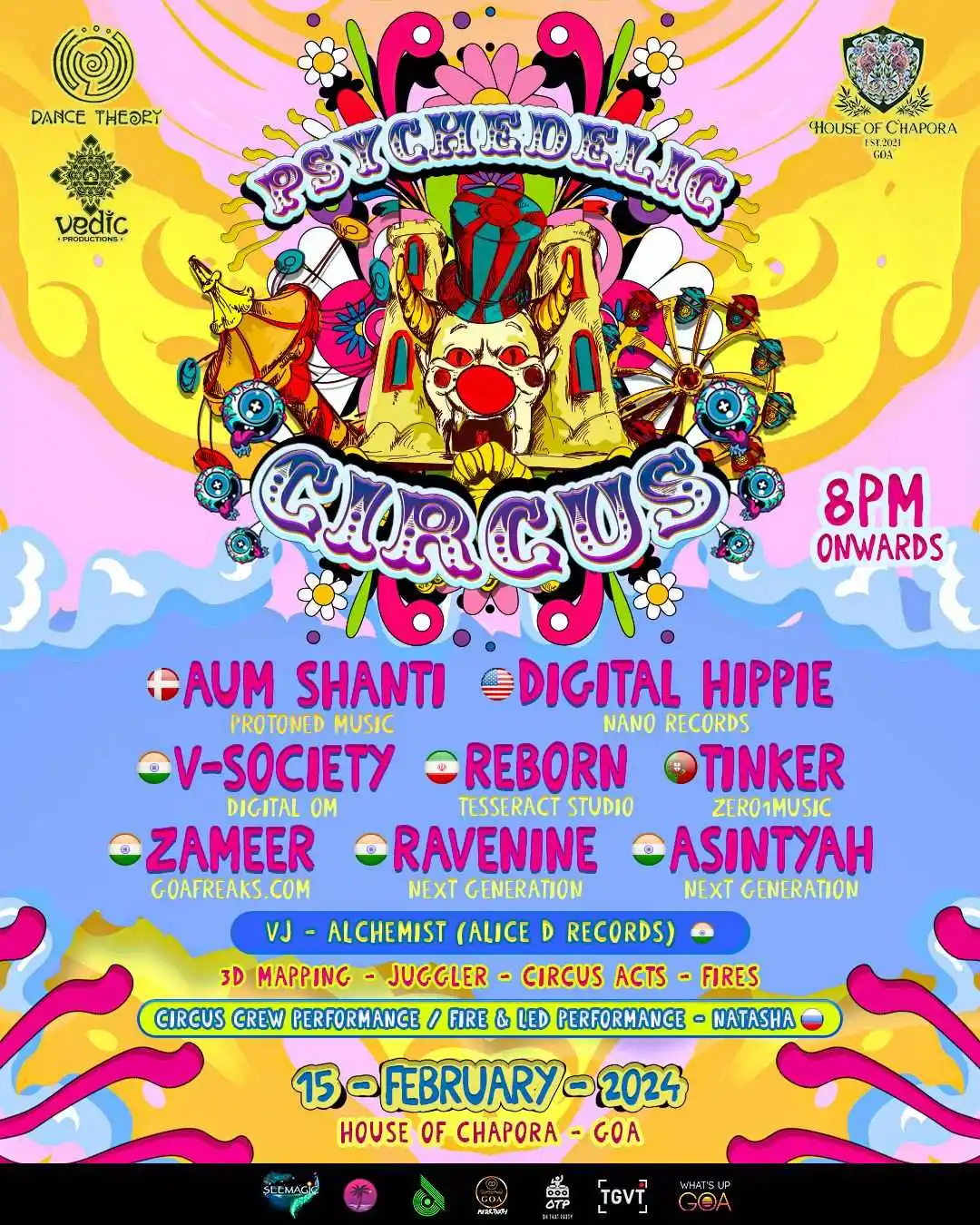 Pshychedelic Circus by House Of Chapora, Techno Event Tickets Goa - Clubr
