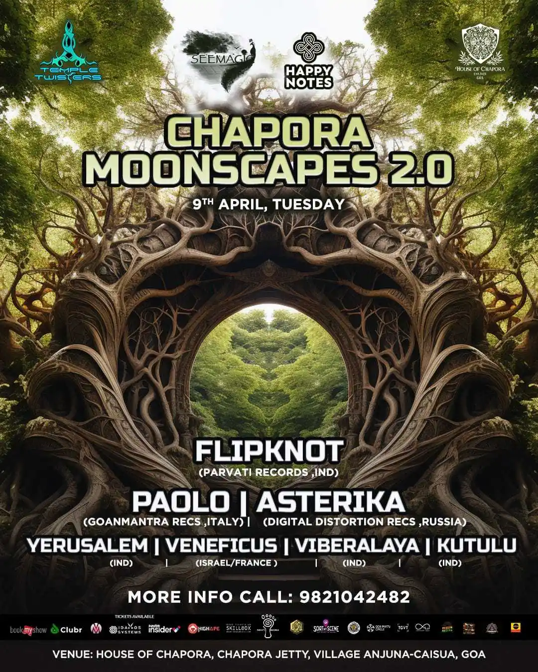 Chapora Moonscapes 2.0 by House Of Chapora, Techno Event Tickets Goa ...