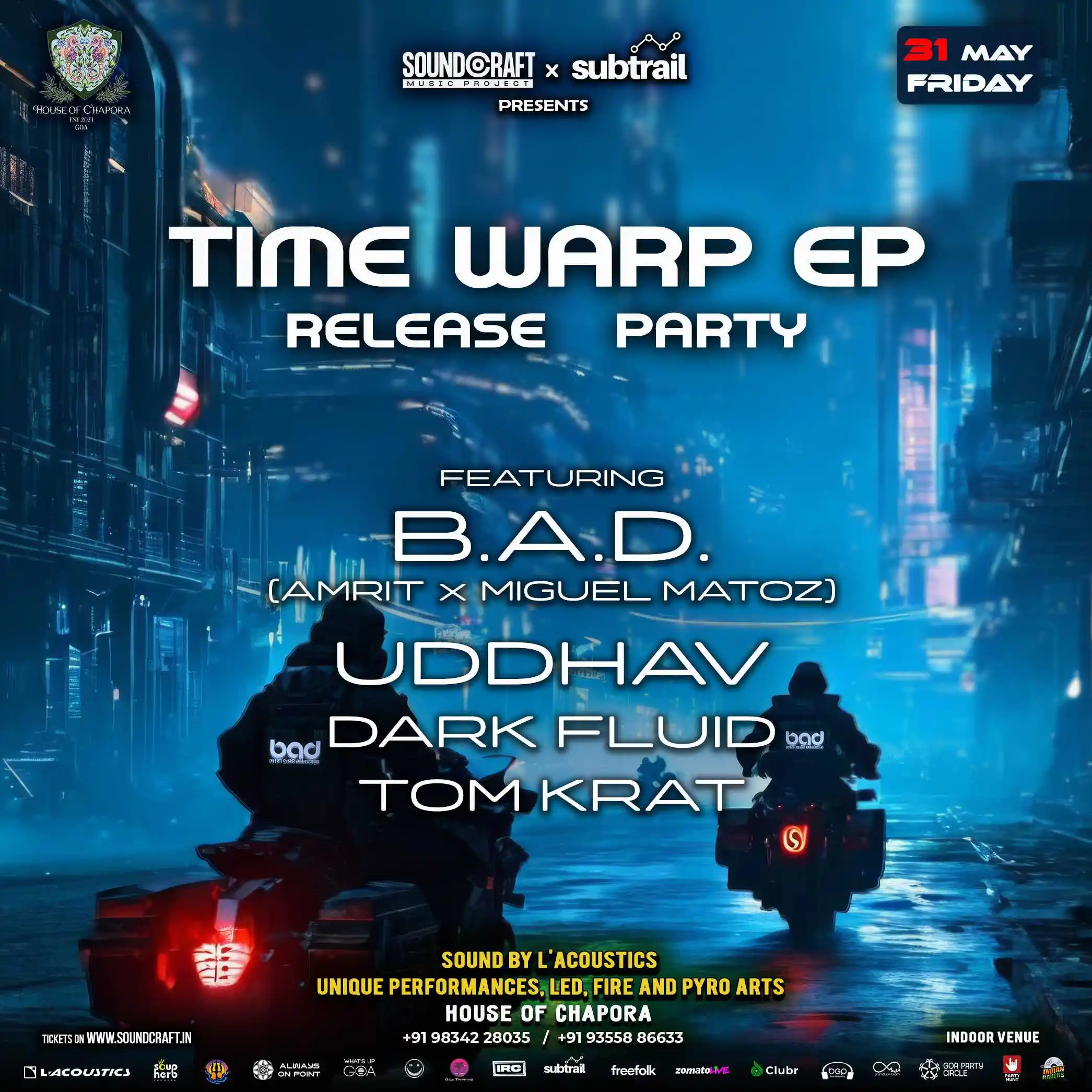 TIME WARP EP RELEASE PARTY by Soundcraft Music, Techno Event Tickets - Clubr
